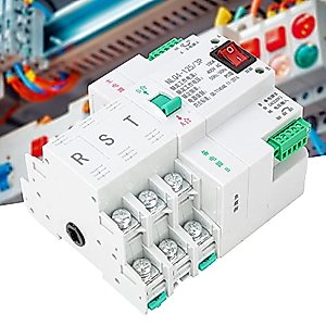 Automatic Transfer Toggle Switch AC 400V 3P Dual Power 63/80/100A Flame Retardant High Reliability High Sensitive Response for Power Supply(100A)