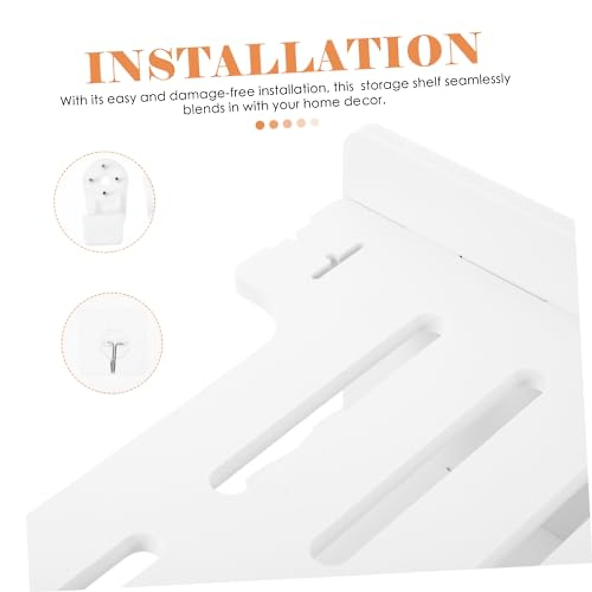 KITANDOVE 1 Set Router Ledge Homedecor Decorations for Home Camera Stand Space Saver Home+decor Router Holder Indoor Wall Mount Shelf Router Bracket No-drilling Holder Wpc White