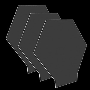 Qjaiune 6pcs 2mm Acrylic Blanks for Light Base, Hexagon Shaped Acrylic Sheet Acrylic Panel Sign Blank with Protective Film, Clear Plastic Blanks for LED DIY Display Projects Craft