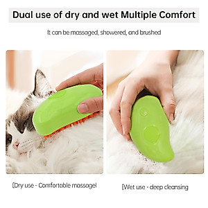 Cat Steam Brush for Shedding, 3 in 1 Cat Steamy Brush - Cat Hair Brush/Bath Brush/Cat Massager for Indoor Cats, Misty Brush Cat Comb with Steam, Multifunctional Pet Steaming Brush