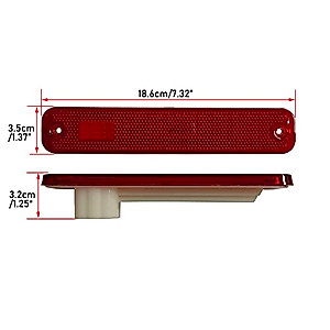 KYYET Rear Red Lens Side Marker Light Housing Fits for Ford F Series Truck 1973-1979/ Bronco 1978-1979/ E-Series Econoline 1975-1991