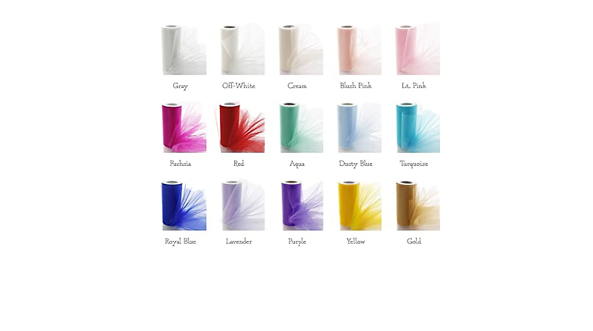 6" Shimmer Tulle Fabric Roll - Perfect for DIY Crafts