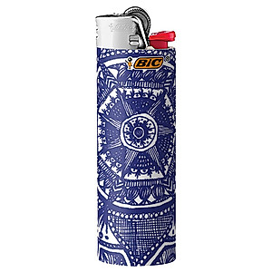 BIC Pocket Lighter, Special Edition Bohemian Collection, Assorted Unique Lighter Designs, 8 Count Pack of Lighters