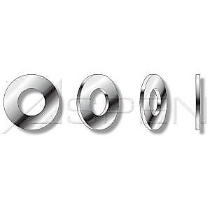 (5000pcs) 3/8", ID=0.406", OD=0812", THK=0.051"-0.080", Standard Flat Washers, 304 Stainless Steel (18-8), SAE, Ships Free in USA