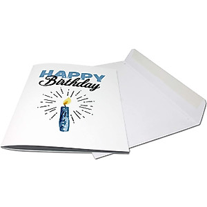 Small World Greetings Large Blue Happy Birthday Greeting Card from Group - Blank Inside With Envelope - 11.75" x 9" - Perfect for family, friends, colleagues, and more