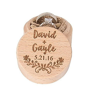 Personalized Wedding Ring Box, Wooden Ring Box, Ring Bearer Box, Wedding Ring Holder, Custom Ring Box, Engagement Ring Box