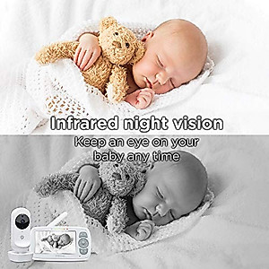 Motorola EASE34 Video Baby Monitor - 4.3-Inch Color Display Parent Unit, 2-Way Talk Audio, 5 Lullabies -Infrared Night Vision, Room Temperature Monitoring, Digital Zoom, 1000ft Long Range