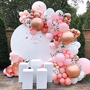 Pastel Pink Balloon Garland Kit 130Pcs Pastel Balloons 36/18/12/10/5 Inch Macaron Balloons Different Sizes for Baby Shower Gender Reveal Wedding Happy Birthday Party Decorations