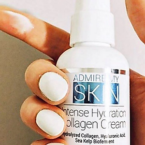 Admire My Skin Collagen Cream Moisturizer For Dry Skin - Hyaluronic Acid Cream - Non Comedogenic Hydrating Cream Eliminates Dull Dry Skin for That Healthy Youthful Glow 2oz