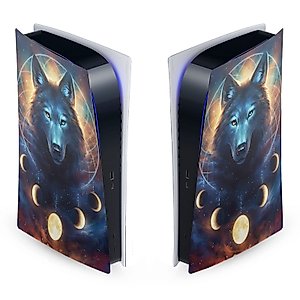 Head Case Designs Officially Licensed Jonas "JoJoesArt" Jödicke Dreamcatcher Wolf Art Mix Vinyl Faceplate Sticker Gaming Skin Decal Cover Compatible With Sony PlayStation 5 PS5 Digital Edition Console