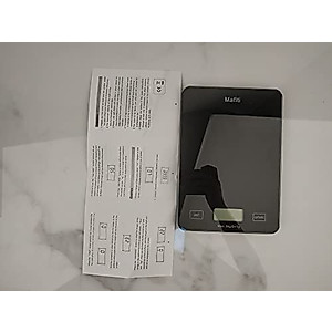 Kitchen Scale, Mafiti Digital Kitchen Scales 11lb/5kgX1g, Multifunction Measures in Kg, g, lb and OZ Digital Kitchen Weight for Food, Cooking and Baking，LCD Display（Silver）