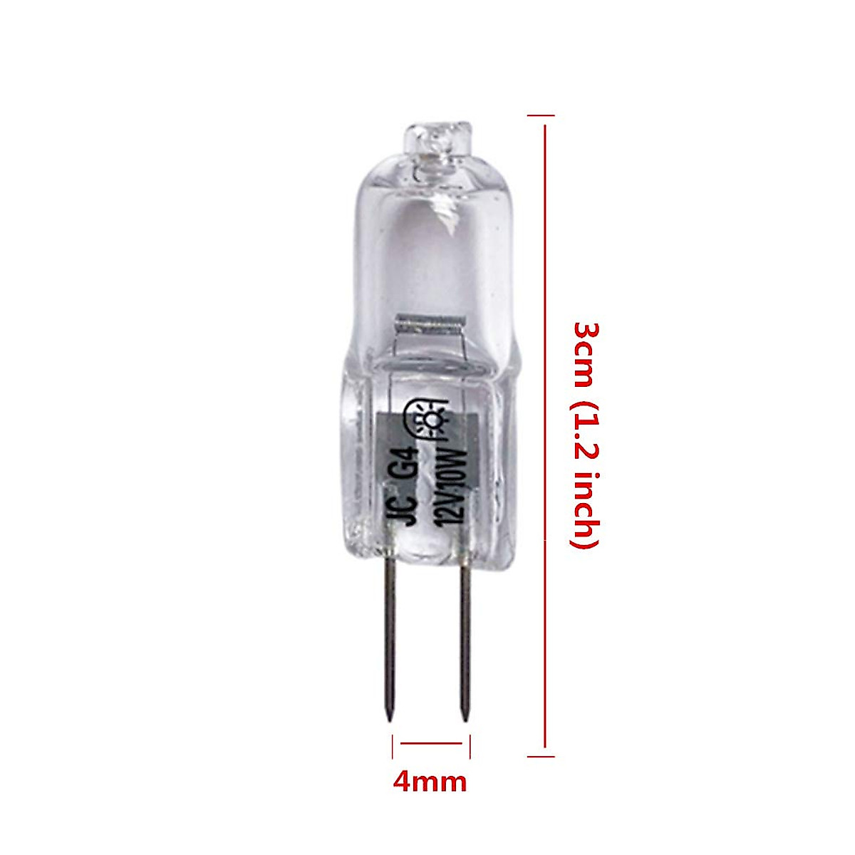 VSTAR 10 Watt T3 G4 Base 12 Volt 2500 Hours Light Bulb 10W 12V 2900K Landscape,10 Pack