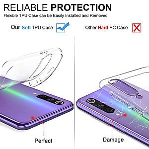 Suhctup Case Compatible with Xiaomi Pocophone F1 Silicone Case Transparent Drawings Design TPU Crystal Bumper Ultra Slim Anti-Shock Protection Case Cover for Xiaomi Pocophone F1, Flower 9