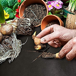 Keeswin 31.5in x 100ft Heavy Duty Garden Weed Barrier, Garden Landscape Fabric Weeds Control for Flower Bed, Mulch, Edging, Garden Stakes, Heavy Duty Outdoor Project Weed Mat