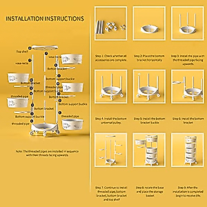 Gdrasuya10 Rotating Multi-Layer Kitchen Storage Shelf Metal Corner Shelves Stackable Removable Basket Rack Organizer on Rolling Wheels for Fruit Vegetable (5-Tier, White)
