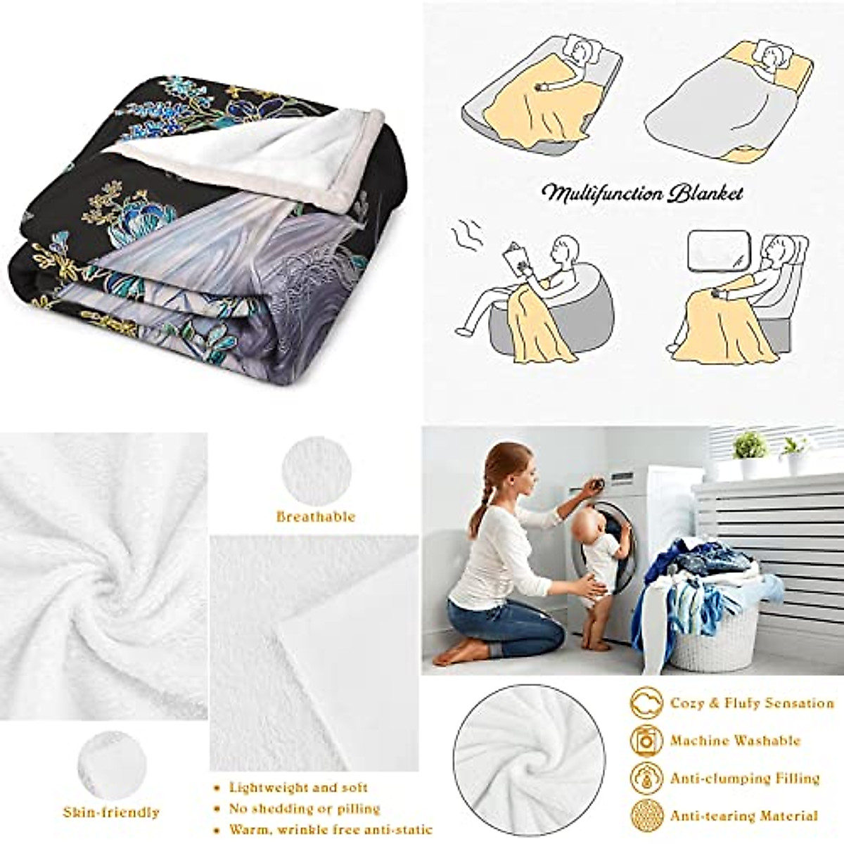 Satigi Dragon Blanket, Dragon Fuzzy Blanket, Personalized Baby Blankets Gifts Blanket Ultra-Soft Fleece Throw Blankets from Daughter Son, Dragon Themed Gifts Small/Medium/Large/X-Large