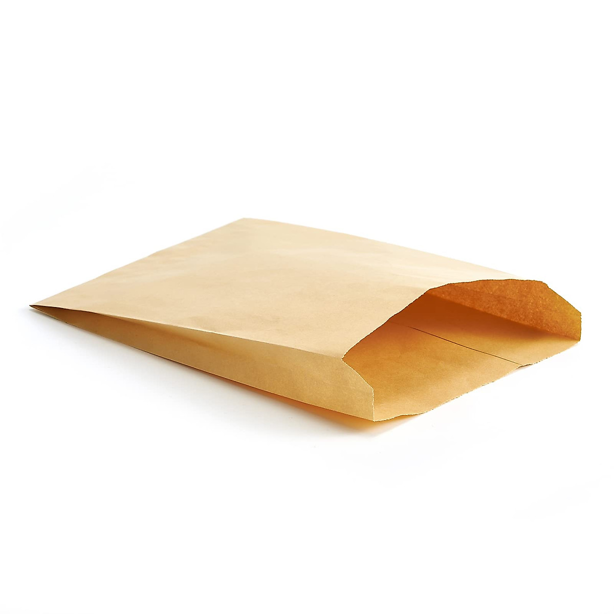 FOCCIUP Kraft Paper Sandwich Bags 200 Pack 6"x 1"x 8" Snack Bag Natural Open-Ended Bags