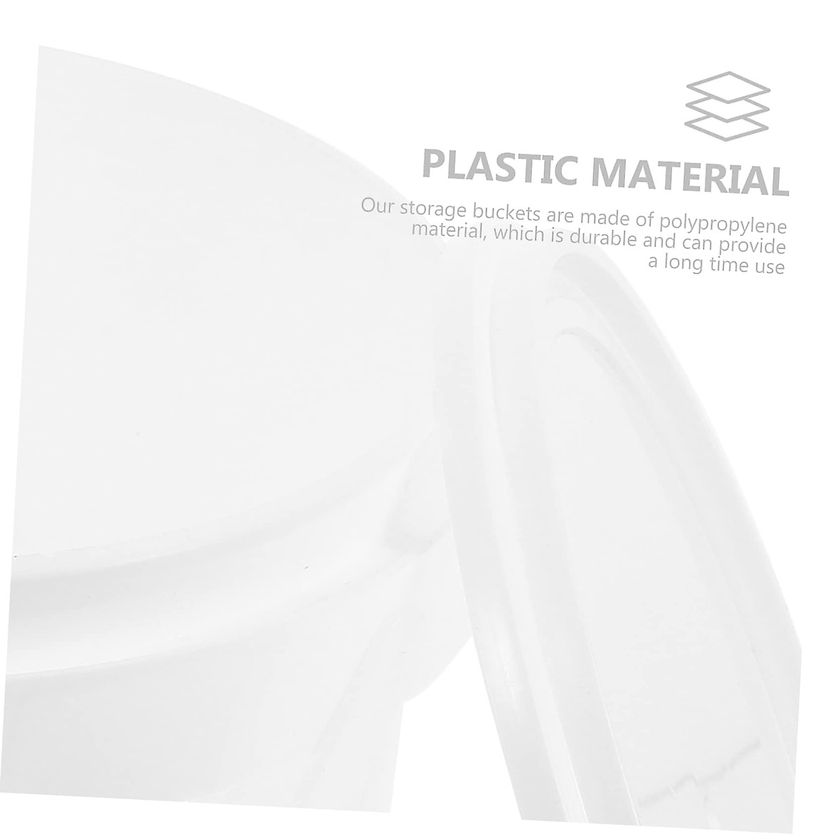 Alipis 2pcs Storage Bucket Containers with Lids Storage Bins Toys Bathtub Plastic Ice Buckets White Storage Bin Plastic Water Bucket White Plastic Water Bucket Liquid Holder Child Pp