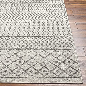 Artistic Weavers Chester Boho Moroccan Area Rug, 4' Round, Cream/Charcoal