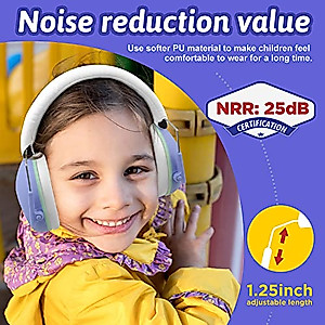 TAKUMO Noise Cancelling Headphones for Kids, Toddlers with Autism Ear Protection Earmuffs, 25dB Noise Reduction for Hearing Sleeping Shooting