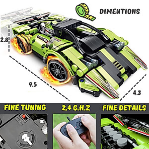 Remote Control Car Building Toys for Age 8-13 Fun STEM Toys for Kids 2 in 1 Model Car Kit to Build Educational Engineering Building Blocks Set Birthday Gift for 7 8 9 10+ Year Old Boys