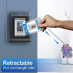 Cardiac Badge Reel Holder Retractable with ID Clip for Nurse Nursing Name Tag Card Heart Anatomy Nursing Student Doctor RN LPN Medical Assistant Work Office Alligator Clip Badge Accessories