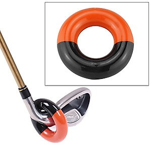 DGZZI Swing Ring Black and Orange Golf Club Warm Up Swing Donut Weight Ring Training Practice Aid Tool