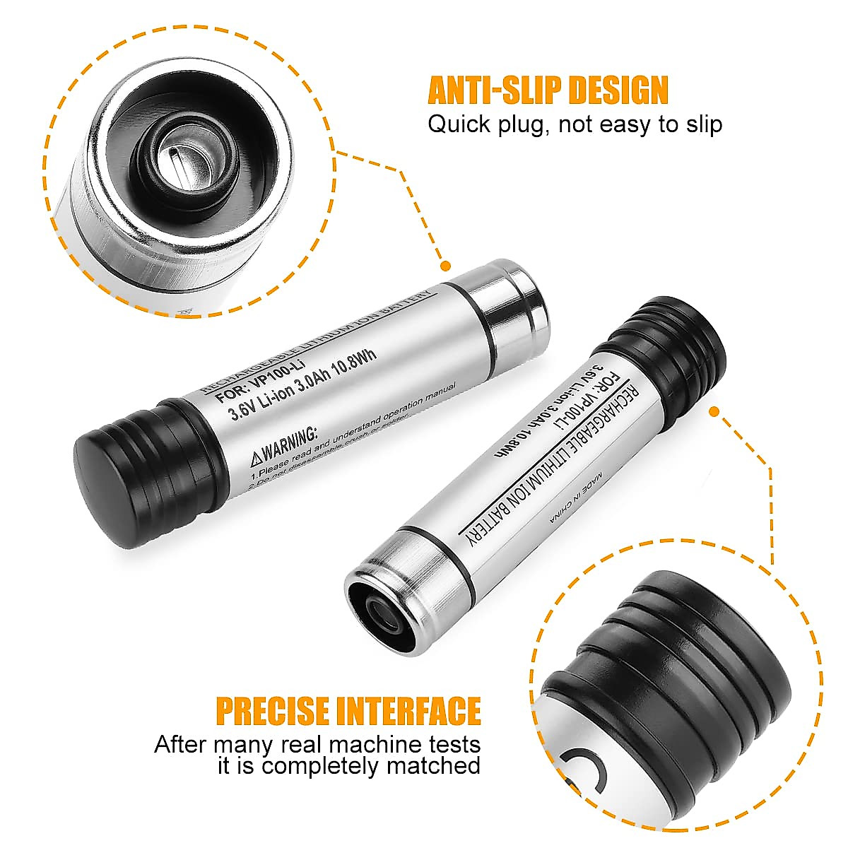 AYTXTG 4Pack 3.6V Versapak Lithium Replacement Battery for Black & Decker Versapak Battery VP100 VP100C VP105 VP105C VP110 VP110C VP143 + 2Port Black Decker 3.6V Dual Charger