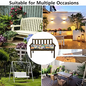 MUVLUS Indoor/Outdoor Bench Cushion,Non-Slip Swing Seat Cushions,Thicken Patio Loveseat Bench Pad for Garden Furniture Patio Lounger Bench,51"x19.7" (Leaf)