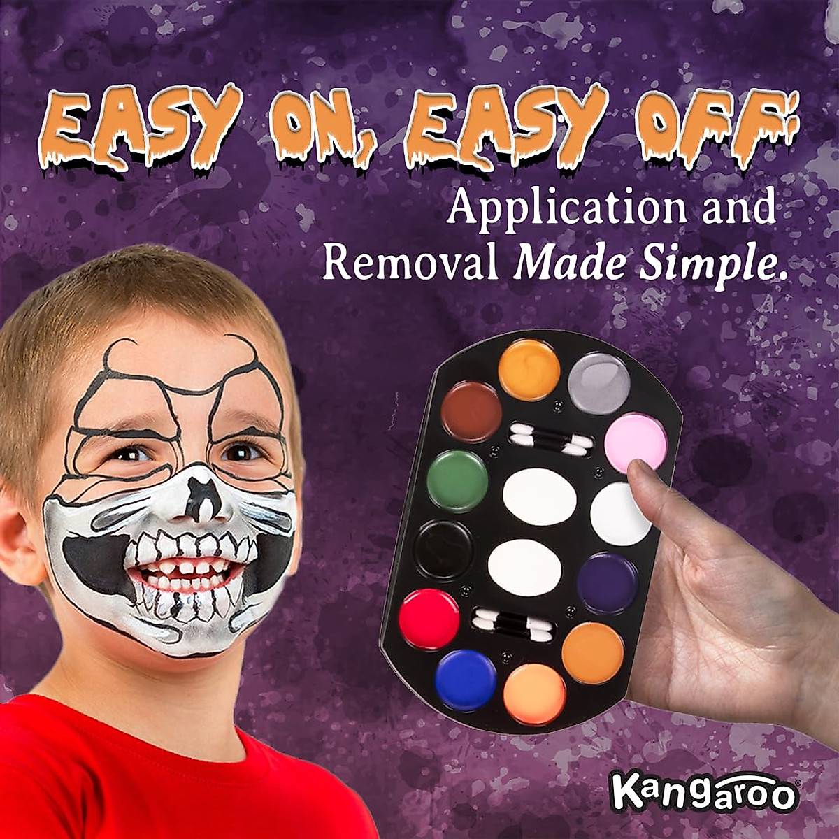 Kangaroo Halloween Super Family Makeup Kit: Professional SFX Face Painting & Body Paint for Zombie Cosplay, Injuries, & Blood Effects