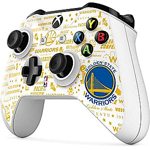 Skinit Decal Gaming Skin compatible with Xbox One S Controller - Officially Licensed NBA Golden State Warriors Historic Blast Design