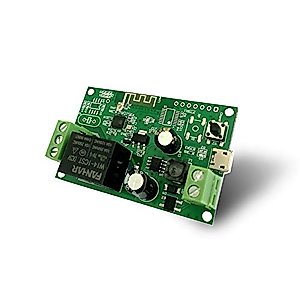 WIFI Momentary Inching Relay Self-locking Switch Module Wireless Relay Switch Module for Household Appliances, Compatible with Alexa Echo Google home, DC 7-32V DIY Switch Module for Garage Door Opener