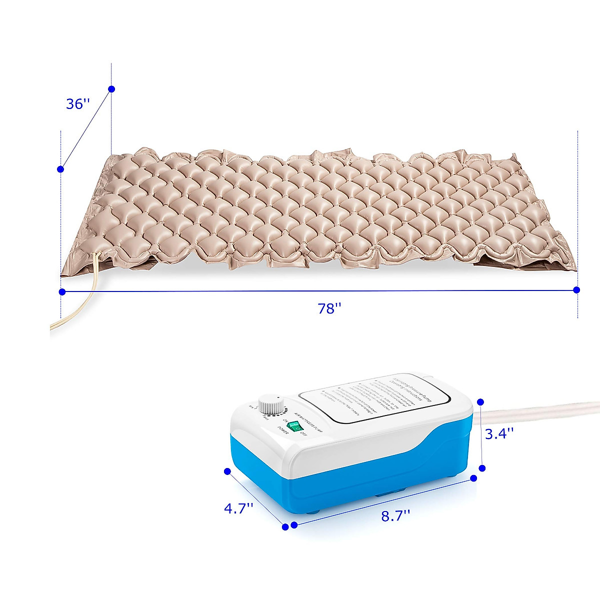 Inflatable Low Air Loss Mattress Topper