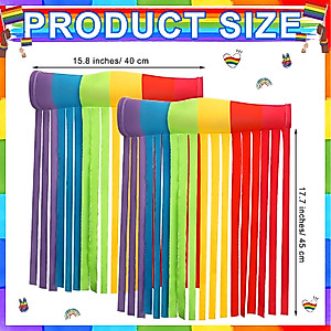 Xuhal Rainbow Arm Warmer Halloween Rainbow Fringe Rave Outfits Women Fringe Warmer Rainbow Fringe Costume for Women Men(Wide)