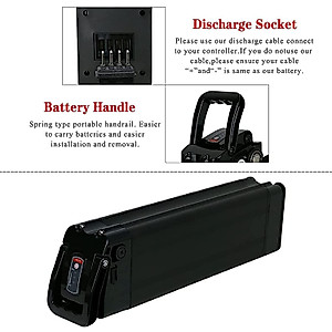 Advanced 48 Volts E-Bike Battery 10Ah, 12.5Ah, 15Ah, 18Ah, or 20Ah Rechargeable Lithium Battery Packs - Tailored for 1000W, 750W, 500W, 350W, and 150W Motors (48V,18AH)