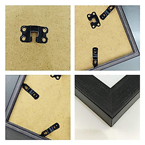 Giftgarden Black 18x24 Frame Matted to Display 16x20 Picture with Mat or 18 x 24 Poster without Mat, Set of 4