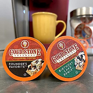 Cold Stone Beverages Creamery Ice Cream Flavored Coffee Pods, Assorted Variety Pack, Compatible with Keurig K Cup Brewers, 40 Count