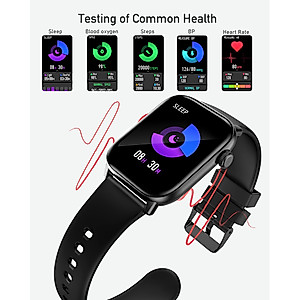 Lightweight Smart Watch for Men and Women - Fitness Tracker Smartwatch Compatible with Android/iOS, Sleep & Heart Rate Monitoring, Blood Oxygen, Weather, IP68 Waterproof, 8 Sport Mode, 1.69" Display