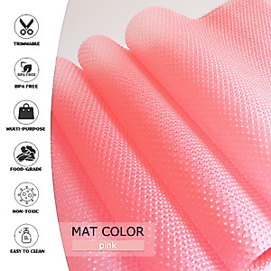 Daixers 10Pcs Refrigerator Liners, Washable Fridge Liner Shelf Mats Refrigerator Pads for Cupboard Cabinet Drawer Home Kitchen Accessories Organization (Pink)