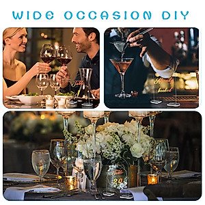 10 Sets Arch Acrylic Table Sign Clear Acrylic Table Numbers DIY Blank Acrylic Sign with Stand Arched Table Signs for Wedding Meetings Events Restaurant Office