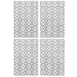 Newweic Rabbit Cage Mats - 4 Packs Plastic Cage Bottom Mat for Bunnies - Small Animal Feets Floor Pads Resting mats - for Dog Rabbits Guinea Pigs Playpen Pet Wire Cages (Grey)