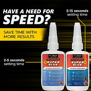 STARBOND Premium Thin and Medium Super Glue Bundle - Quick Drying CA Glue