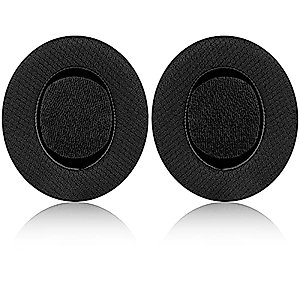 Jecobb Kraken V2 PRO Earpads, Replacement Ear Cushion Cover with Protein Leather & Memory Foam for Razer Kraken V2 PRO Headphone ONLY – Oval (Black/Mesh Fabric)