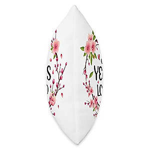 87 Years Old Birthday Gifts for Women and Men Floral Old 87th Birthday Women 87 Years Loved Throw Pillow, 18x18, Multicolor