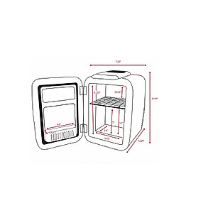 Cooluli Skincare Mini Fridge for Bedroom - Car, Office Desk & Dorm Room - Portable 4L/6 Can Electric Plug In Cooler & Warmer for Food, Drinks, Beauty & Makeup - 12v AC/DC & Exclusive USB Option, White