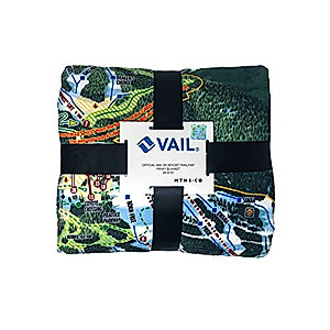 Vail Blanket – Vail Ski Resort Trail Map Soft Minky Throw Blanket | 70 x 50 inches