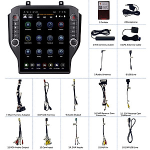 LINKSWELL GEN 4 “T” Style 12.1 inch Car Radio Replacement for Ford Mustang 2015 to 2020, GPS Navigation Android Head Unit Multimedia Player HDMI/Bluetooth/USB/AUX/Wi-Fi Mustang Car Stereo