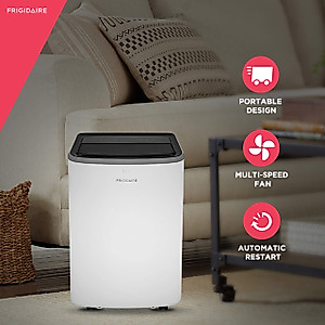 Frigidaire FHPH132AB1 Heat/Cool Remote Control for a Room up to 600-Sq. Ft. Portable Air Conditioner, White