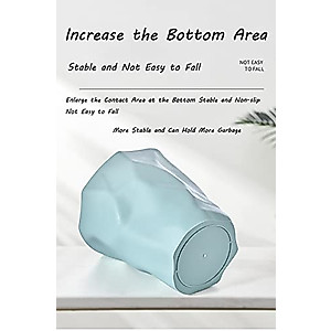 Wansan Irregular Trash Can Trash Can Plastic Trash Can Trash Can Fashion Simple Office Trash Can Without Lid, Kitchen Home Office Bedroom Office-Black-12L