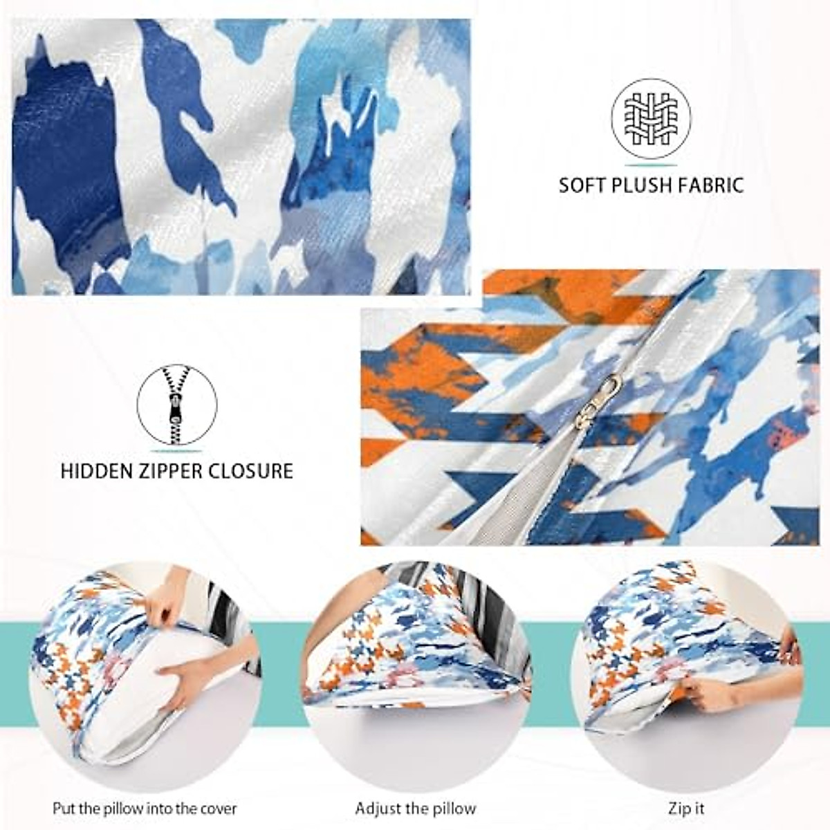 Camouflage Pillowcase for Hair and Skin Body Pillow Cover Long Pillow Case 20"X 54" Body Pillow Pillowcase with Zipper for Sleeping